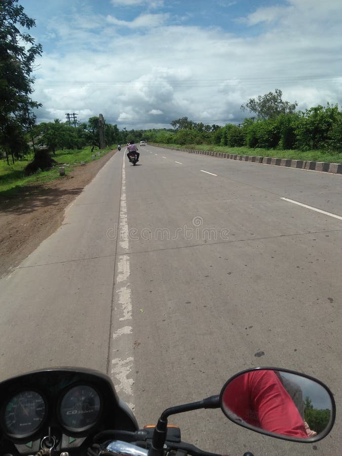 The Indian Beautiful and Clean Road. Stock Image - Image of stone ...