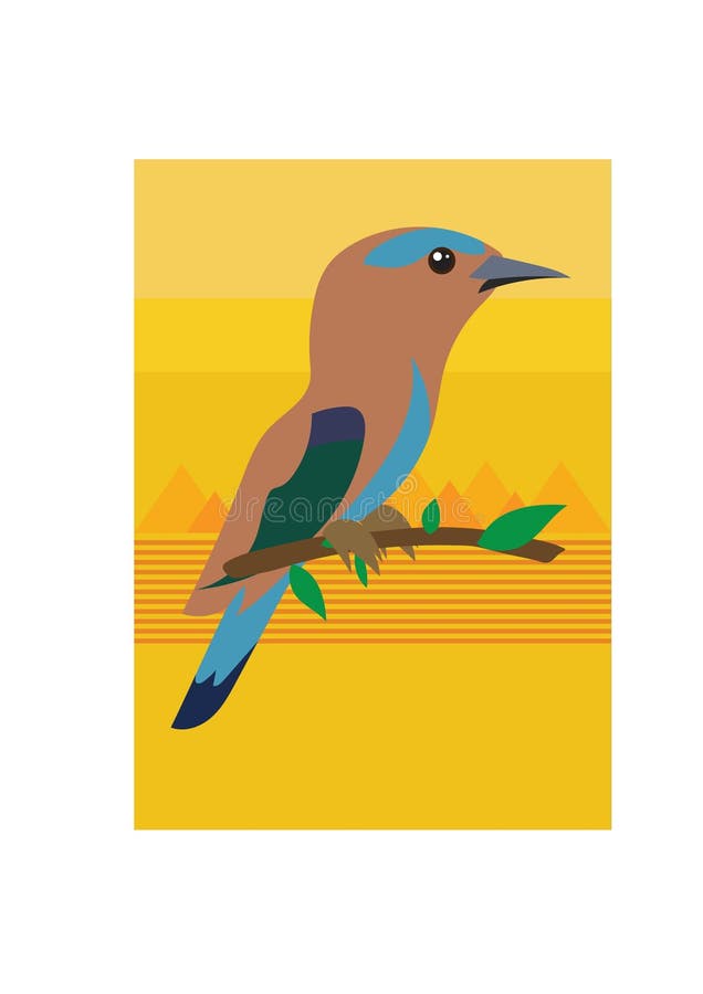 Indian Bird. Vector Illustration Decorative Design Stock Vector ...