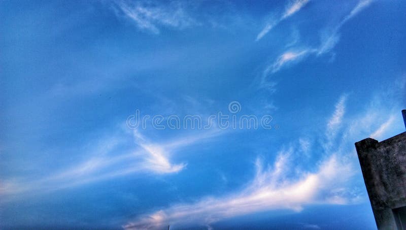 Indian Blue Sky with White Clouds Stock Photo - Image of dirtweed ...