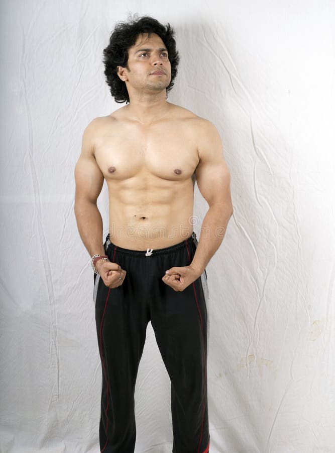 Indian Bodybuilder Posing Front Stock Image - Image of long, front ...