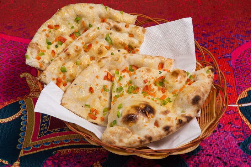 Indian bread stock photo. Image of curry, dish, indian - 181966402