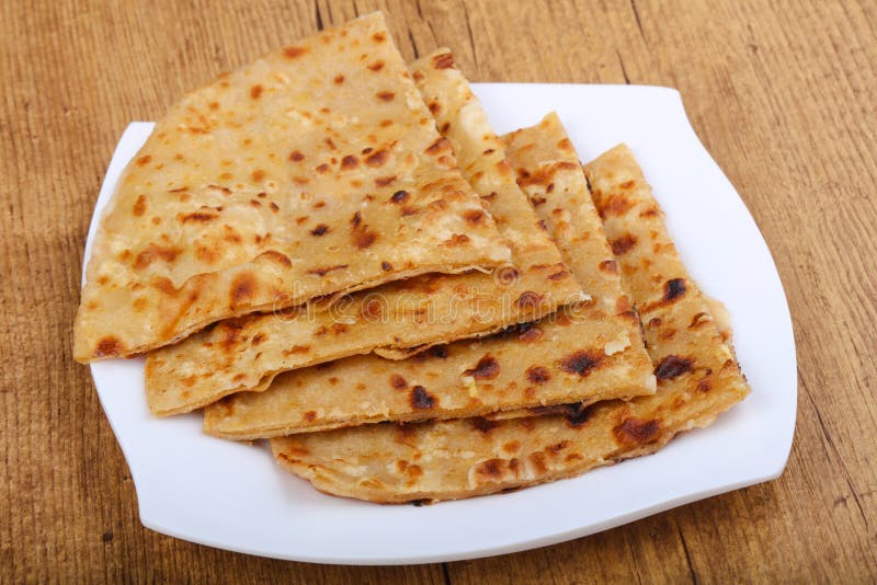 Indian bread roti stock photo. Image of butter, close - 111780832