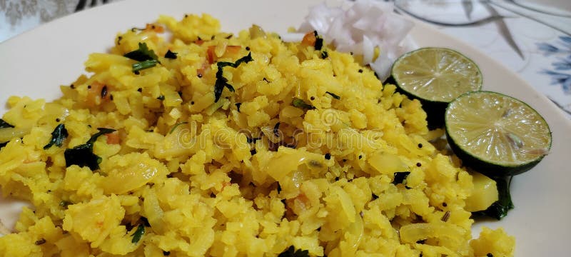 Indian breakfast poha stock photo. Image of meat, dessert - 221004906
