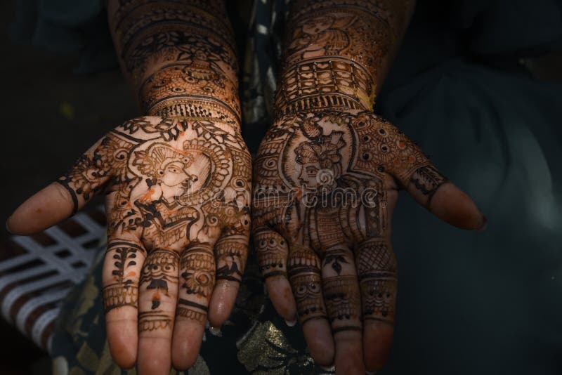Indian Traditional Function and Bridal Mehndi Stock Image - Image of ...