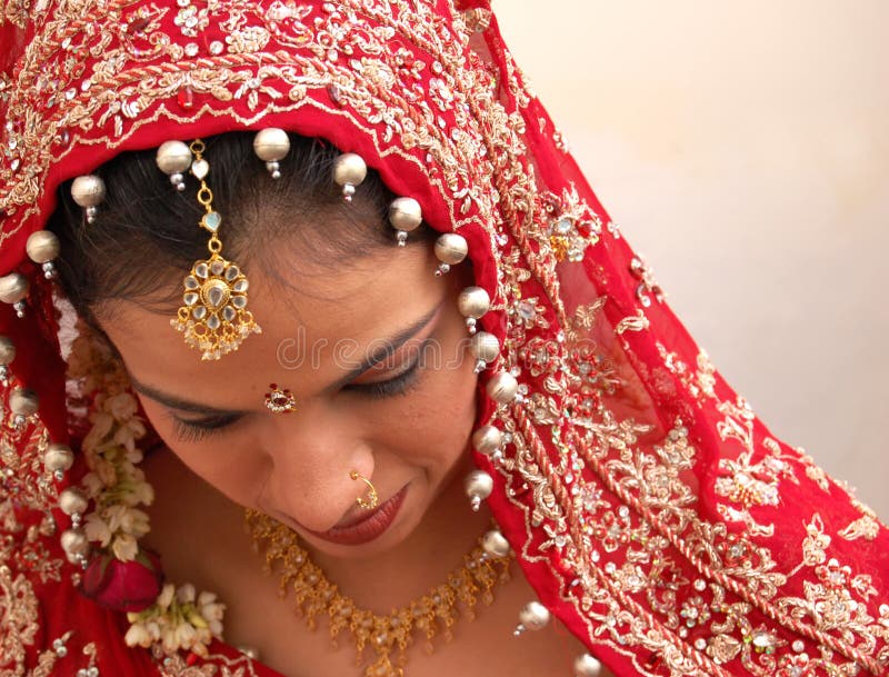 Indian bride stock image. Image of nice, attractive, blushing - 12134053