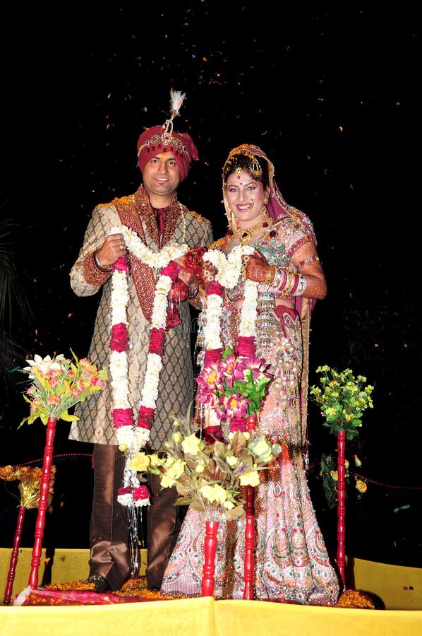 Indian bride and groom stock photo. Image of jewellery - 27803042