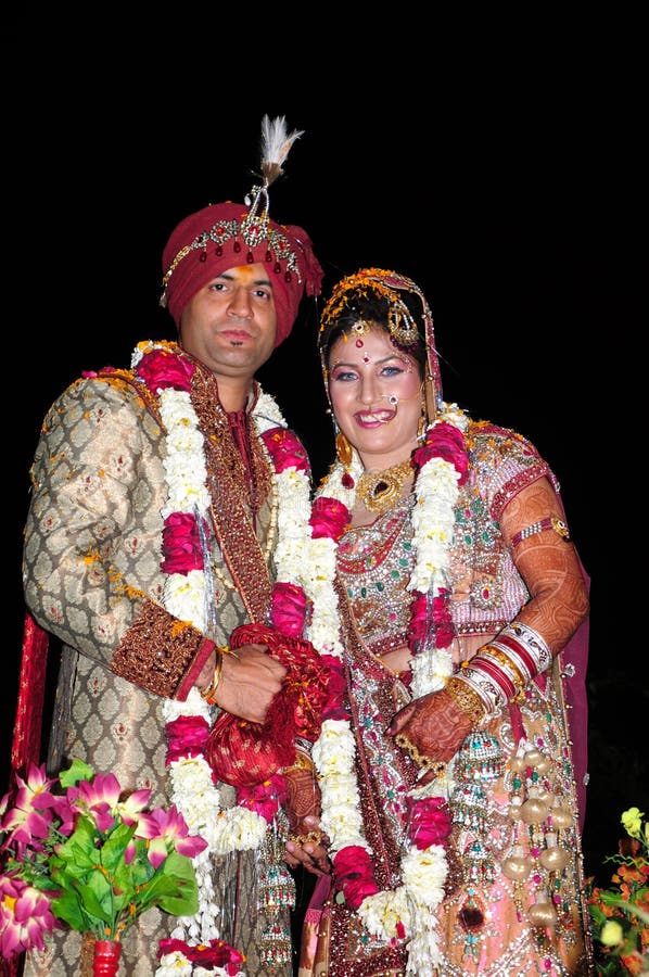 Indian bride and groom stock photo. Image of jewellery - 27803042