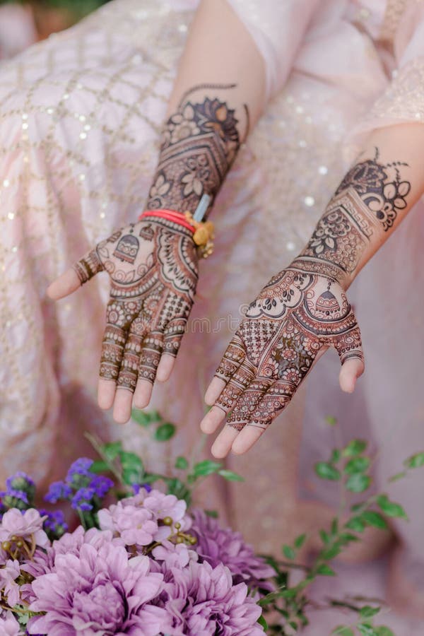 Beautiful Traditional Attractive Mehndi Design Stock Photos - Free ...