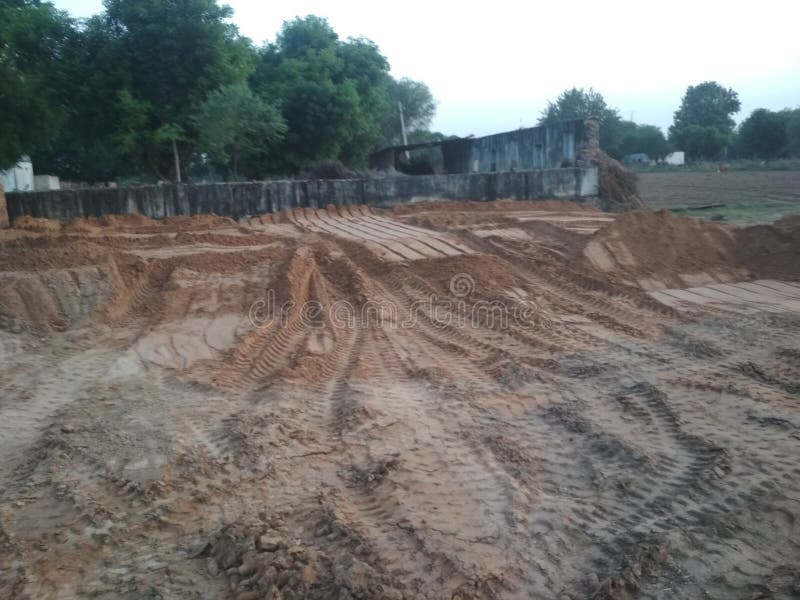 Indian Building Ground Tree Playing Rural Area Stock Image - Image of ...