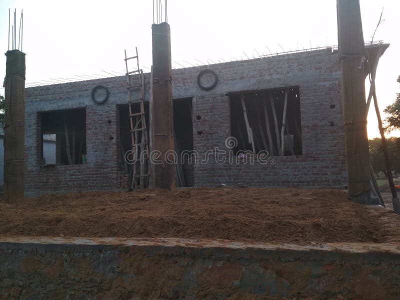 Indian Building Material Planning Rural Area Stock Photo - Image of ...