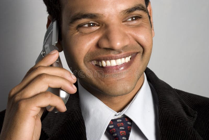 Indian Business Man Calling on Mobile Phone Stock Photo - Image of ...