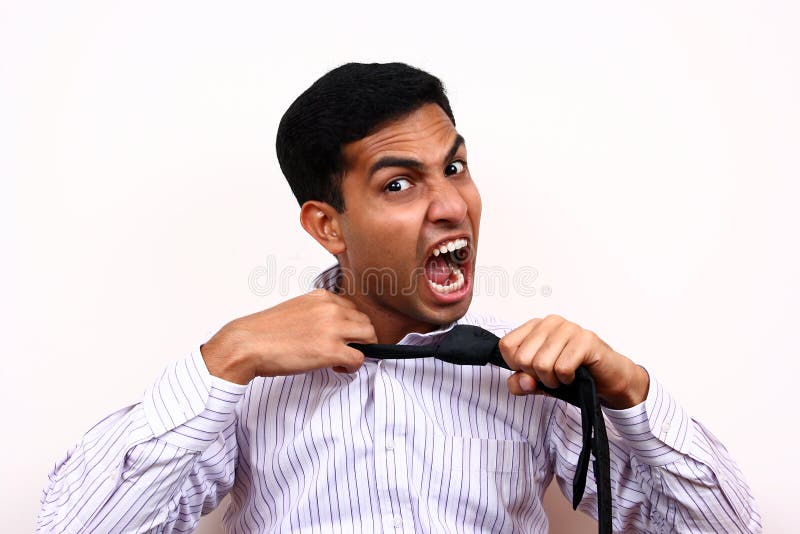 Indian Business Man Screaming. Stock Image - Image of indian, breakout ...