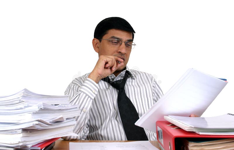 Indian Business Man at Work. Stock Photo - Image of asian, corporate ...