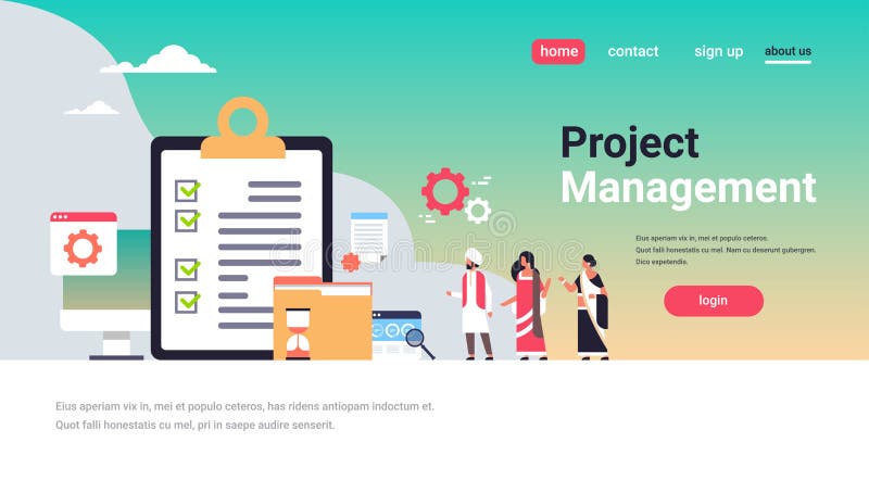 Project Manager Icon Business Process Leader Banner Stock Vector ... Project Manager Icon Business Process Leader Banner Stock Vector ...