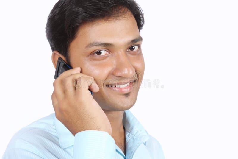 Indian Businessman Calling on Phone Stock Photo - Image of hand ...