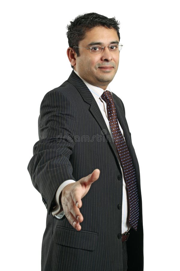Indian Businessman Handshake Stock Photo - Image of handsome, agreement ...