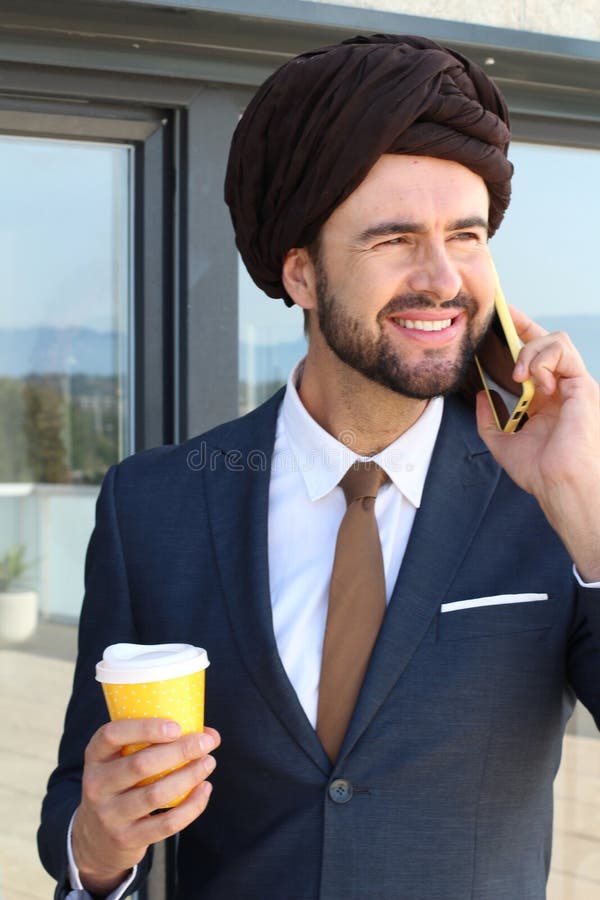 Indian Businessman Making a Phone Call Stock Image - Image of office ...