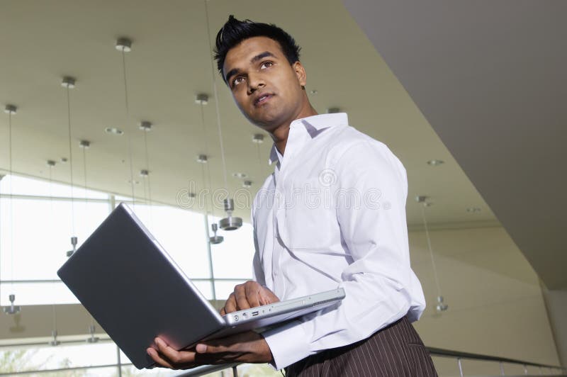 Indian Businessman Working on Laptop Stock Photo - Image of business ...