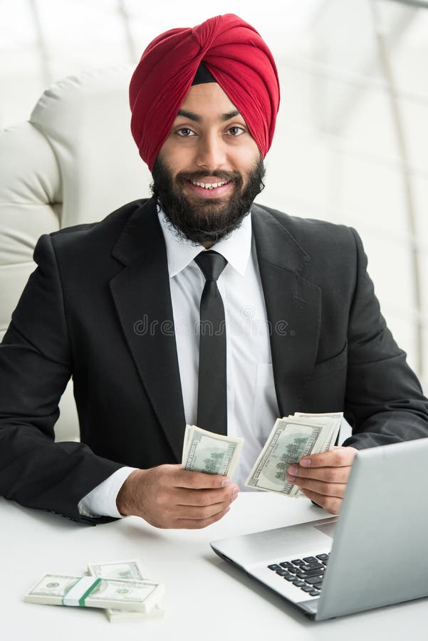 Indian businessman stock photo. Image of computer, indian - 48979596