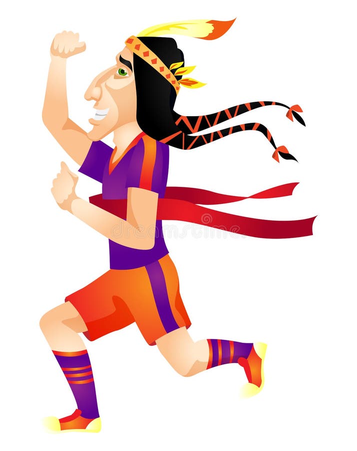 Ethnic Dance of Cartoon Injun Stock Illustration - Illustration of ...