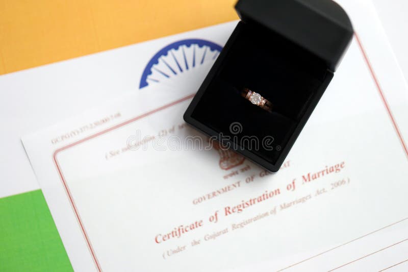 Indian Certificate of Registration of Marriage Blank Document and ...