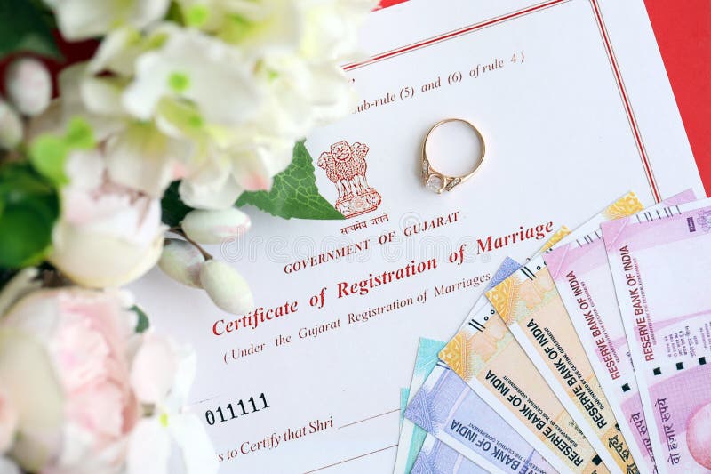 Indian Certificate of Registration of Marriage Blank Document and ...