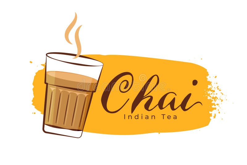 Indian Chai or Tea Glass Promo Poster Stock Vector - Illustration of ...