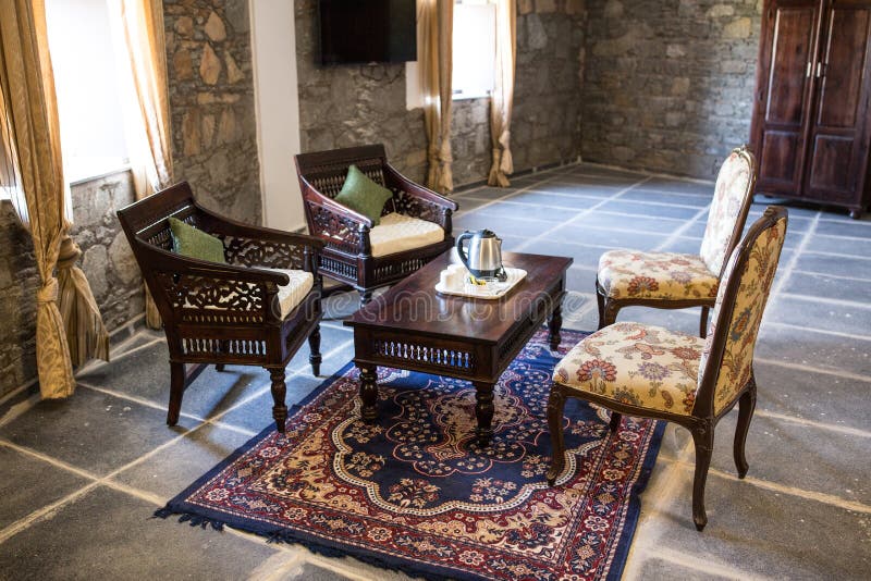 Indian chairs stock photo. Image of decoration, interior - 68608186