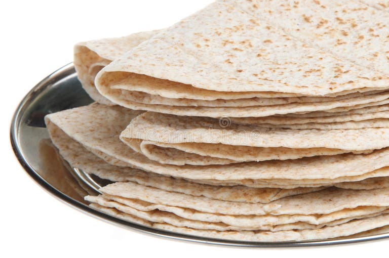 Indian Chapati Bread stock photo. Image of platter, unleavened - 7667634