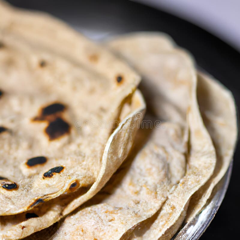 Indian chapati flatbread stock illustration. Illustration of breakfast ...