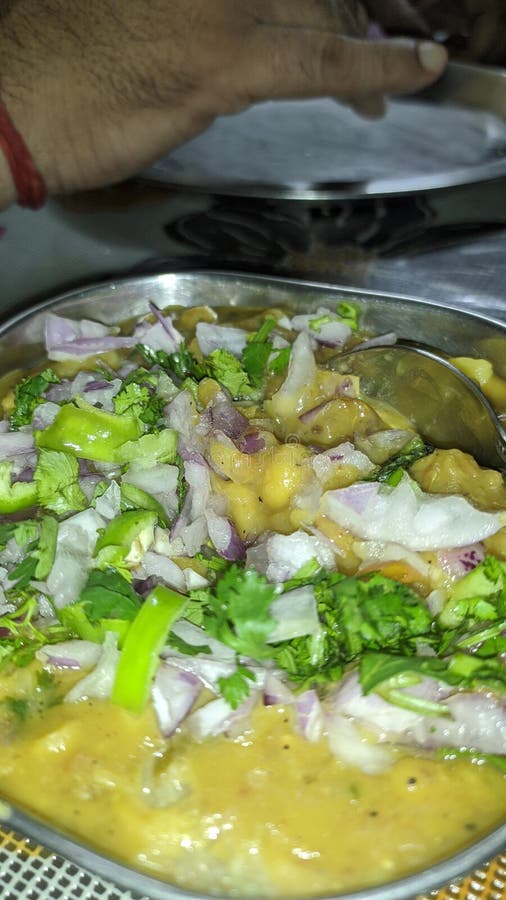 Indian chat street food stock photo. Image of chaat - 185018450