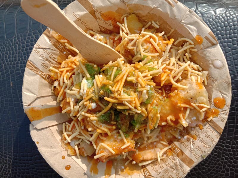 Indian chat , street food stock photo. Image of cuisine - 211663038