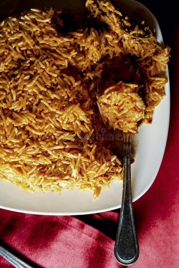 Indian Chicken Biryani Rice Stock Photo - Image of chicken, cumin ...