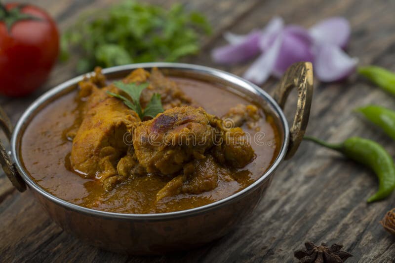 Indian Chicken Curry or Kadai Chicken Stock Photo - Image of cuisine ...