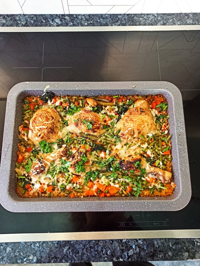 Indian Chicken Curry with Rice in Supermarket Packaging Tray Stock ...