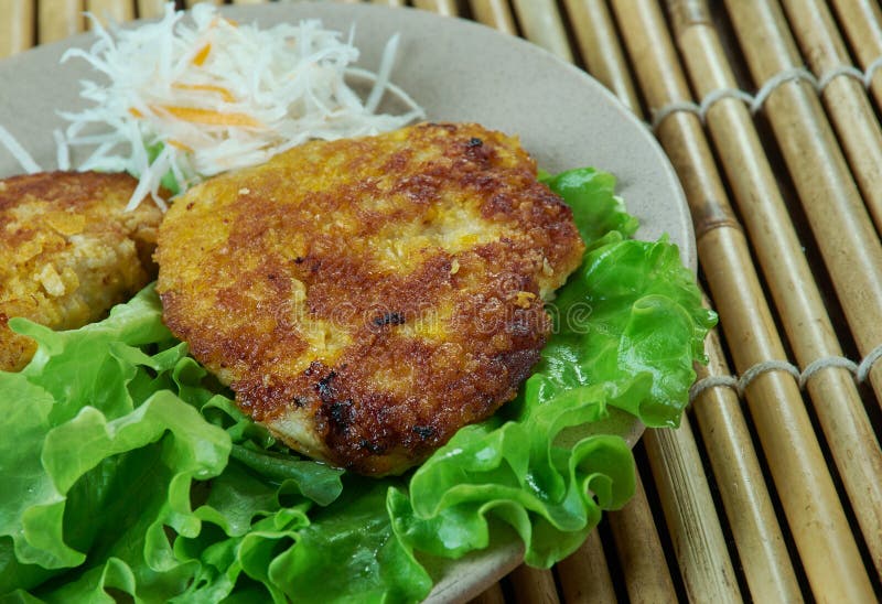 Indian chicken cutlets stock photo. Image of lunch, lettuce - 88717070