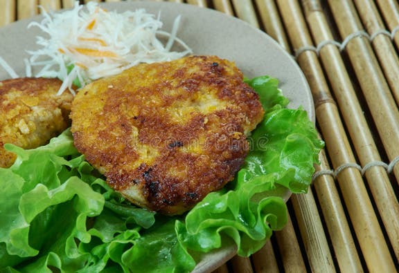 Indian chicken cutlets stock photo. Image of lunch, lettuce - 88717070