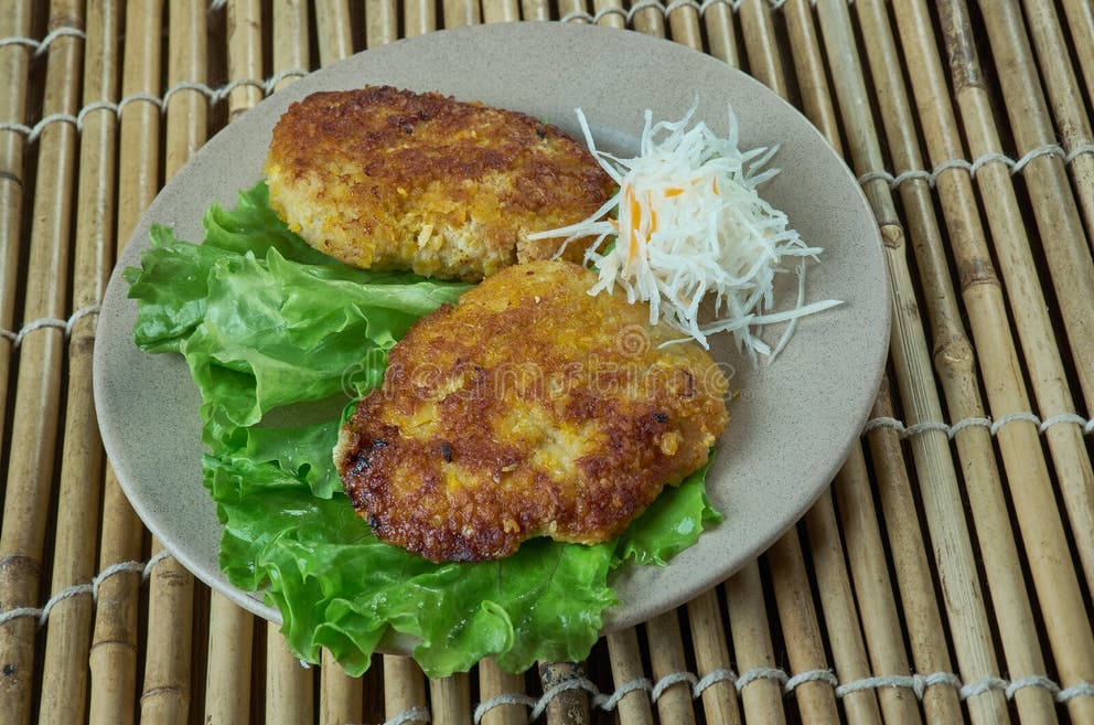 Indian chicken cutlets stock photo. Image of rissole - 89217392