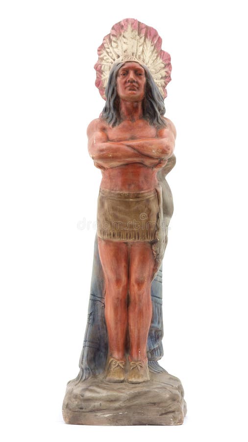 Indian chief statue stock image. Image of proud, chipped - 8449481