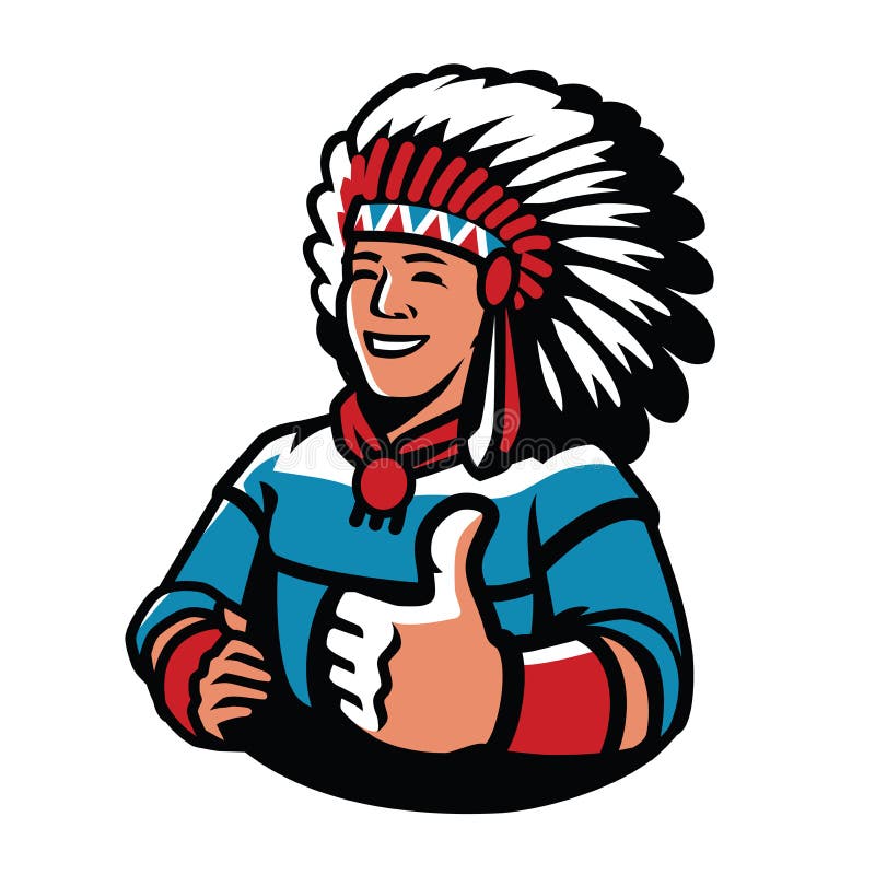 American Indian Chief Vector Logo or Icon Stock Vector - Illustration ...
