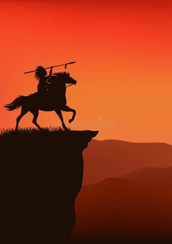 Indian Chief Silhouette Stock Illustrations – 876 Indian Chief ...
