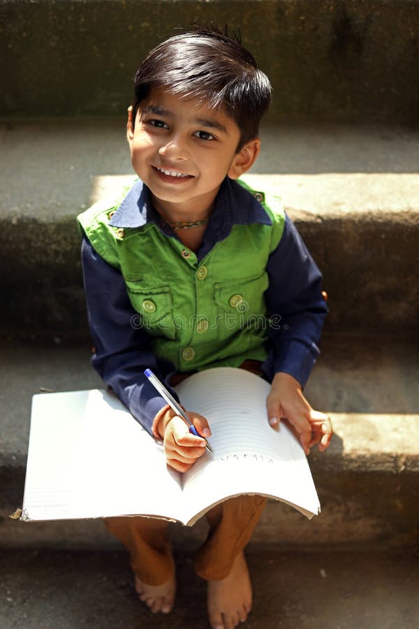 Indian Child Writing Note Book Stock Photos - Free & Royalty-Free Stock ...