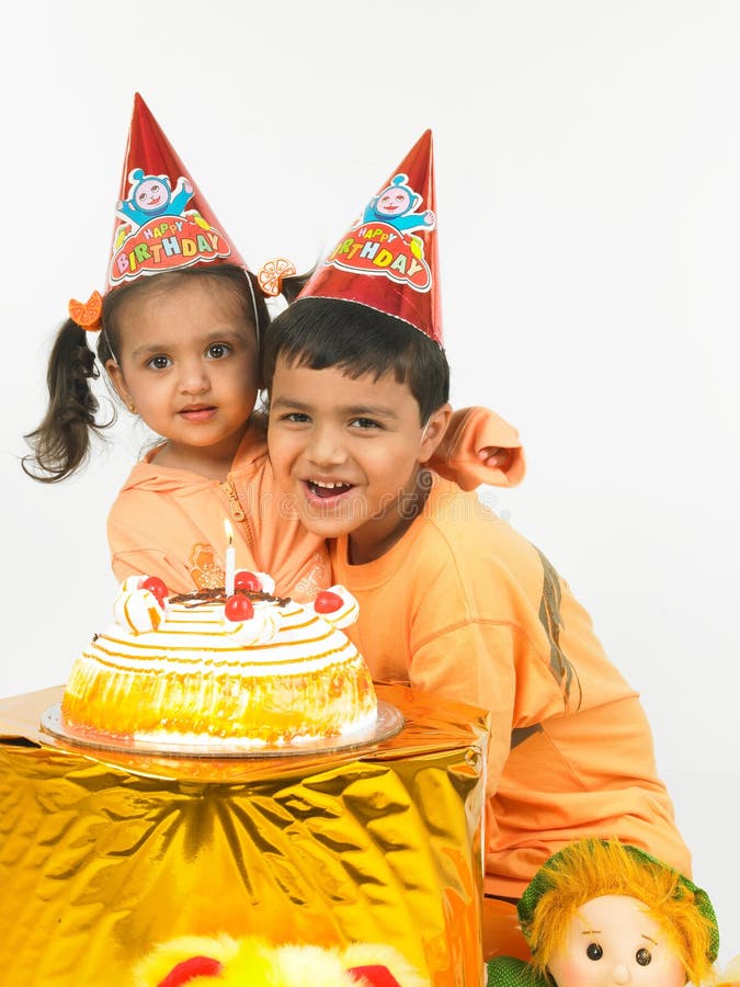 Indian children birthday stock image. Image of india, band - 6277805