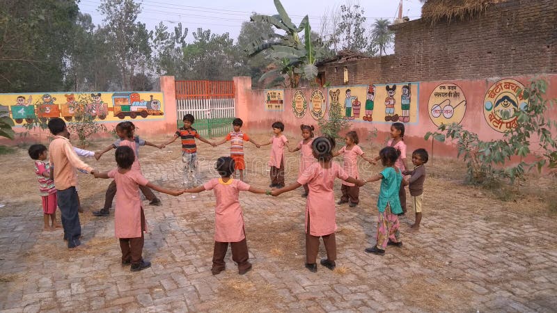 Indian Children Showing Unity Standing in a Raw Editorial Stock Image ...