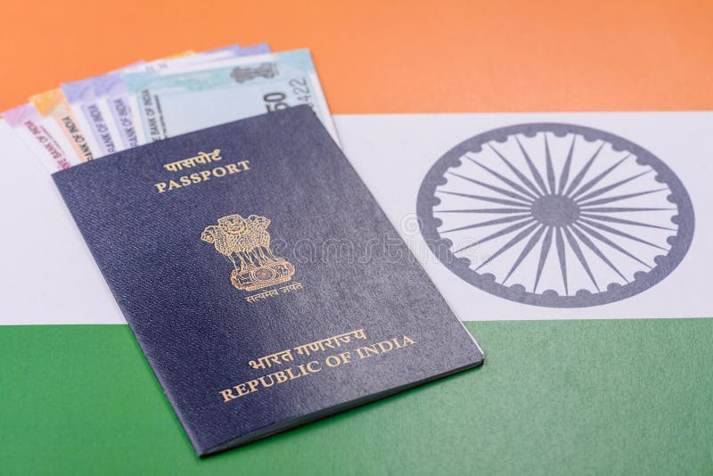 Indian Citizen Passport, a Document for Travelling Stock Image - Image ...