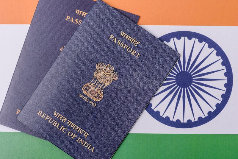 Indian Citizen Passport, a Document for Travelling Stock Photo - Image ...