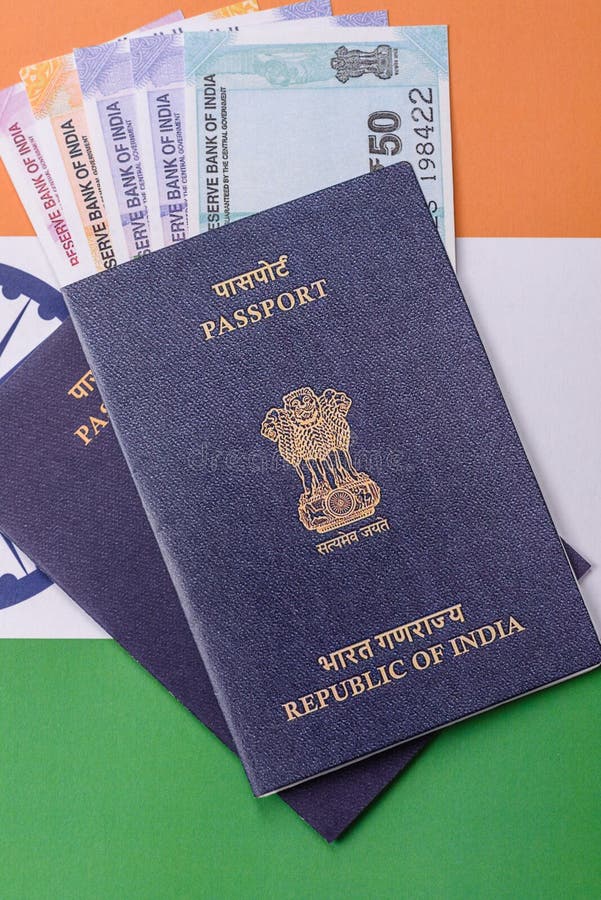 Indian Citizen Passport, a Document for Travelling Stock Image - Image ...