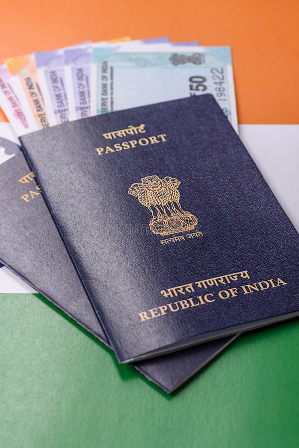 Indian Citizen Passport, a Document for Travelling Stock Photo - Image ...