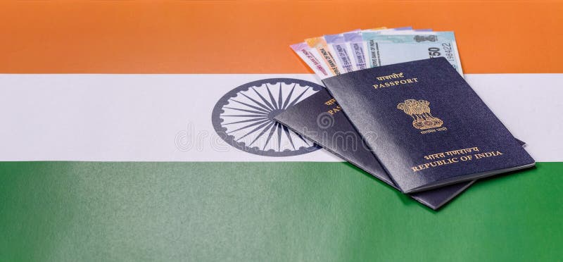 Indian Citizen Passport, a Document for Travelling Stock Photo - Image ...
