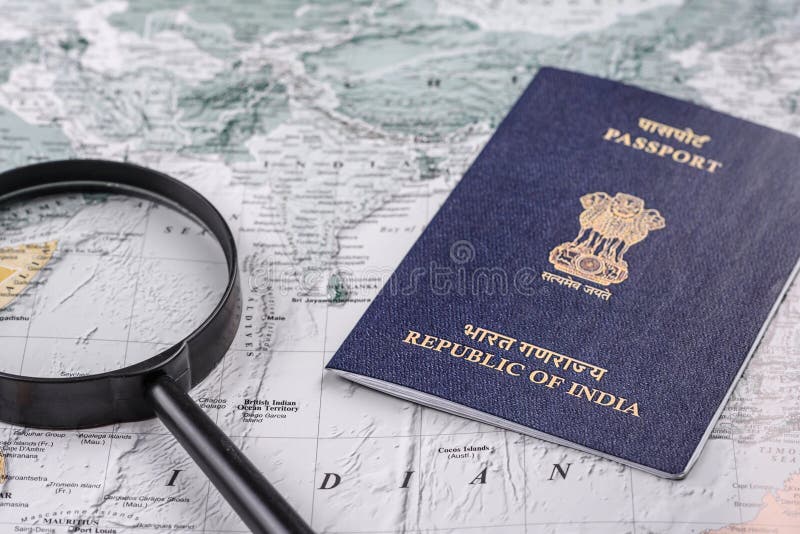Indian Citizen Passport, a Document for Travelling Stock Image - Image ...